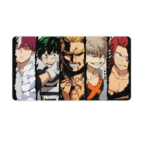 Mha My Hero Academia Mouse Pad Extended Gaming No Sliped Large Desk Mat Stitched Edge Keyboard