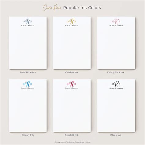 Pretty Monogram Monogrammed Notepad Curio Press