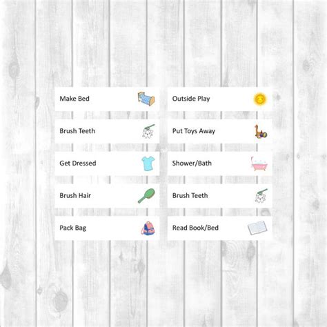 Daily Reminder Chore Chart Replacement Stickers Kimmi Personalised