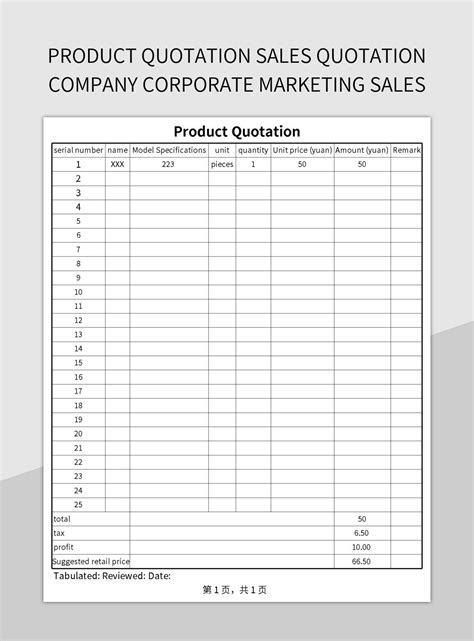 Free Sales Quote Templates For Google Sheets And Microsoft Excel Slidesdocs
