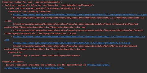 Could Not Find Wei Android Lib Fingerprintidentify Issue
