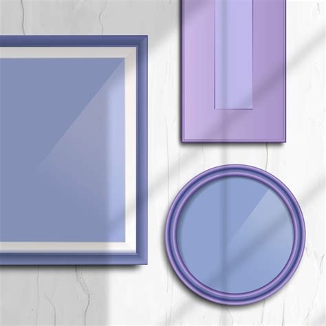 Premium Vector Purple Frame On A Wall Vector Set