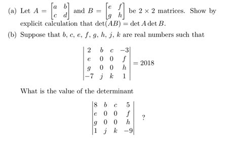solved a let a and b le f be 2 × 2 matrices show by