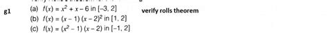 Solved G1 Verify Rolls Theorem A F P2 X 6 In 3