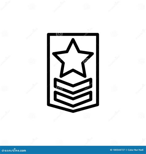 Military Rank Icon Flat Vector Template Design Trendy Stock Vector