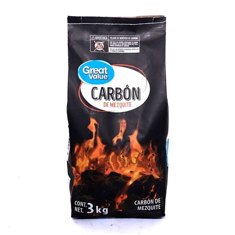 Carbón Great Value Bolsa De 3kg Walmart