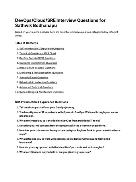 Devops Interview Questions Pdf Information Technology Management