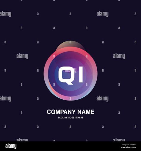 Initial Logo With Colorful Circle Template Vector Stock Vector Image