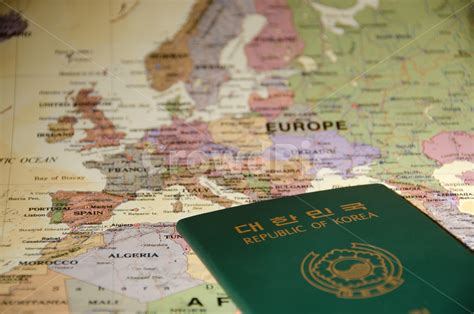 유럽 지도 여권 여행 한국여권 사진 이미지 일러스트 캘리그라피 Tdrc작가