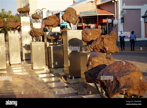Fragments Of The Gibeon Meteorite Post Street Mall Windhoek Gibeon