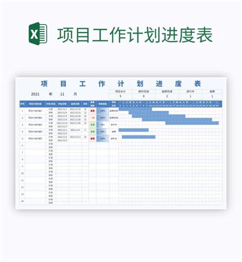 工作计划excel模板下载 完美办公