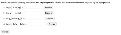 solved rewrite each of the following expressions as a single