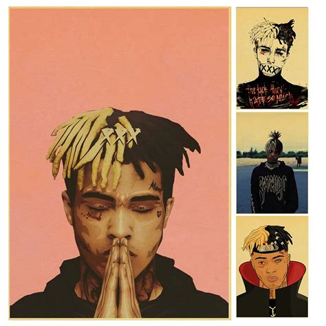 American Rapper Xxxtentacion Retro Poster Vintage Poster Wall Decor For