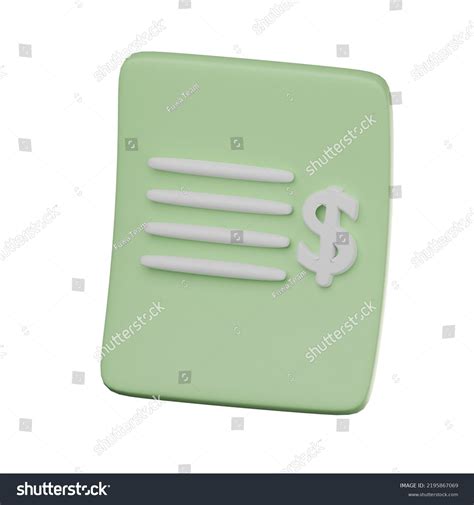 D Invoice Icon Illustration Render Stock Illustration Shutterstock