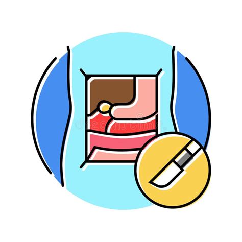 Abdominal Surgery Gastroenterologist Color Icon Vector Illustration