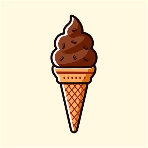 Premium Vector Illustration Of Chocolate Ice Cream In Cartoon Style