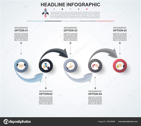 Abstract Infographics Number Options Template Vector Illustration