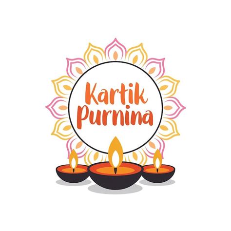 Premium Vector Kartik Purnima Ritual Illustrations Editable EPS And