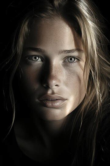 Premium Ai Image A Woman With Blonde Hair And Blue Eyes