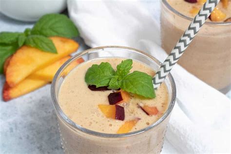 Vegan Peach And Almond Smoothie Maple And Thyme