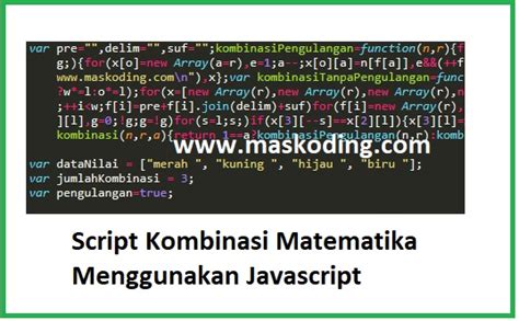 Script Kombinasi Matematika Menggunakan Javascript