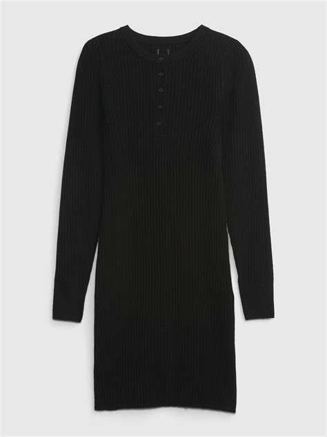 Cashsoft Henley Mini Sweater Dress Gap