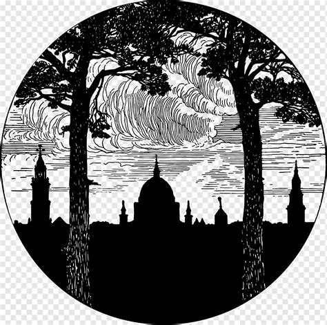 Edifícios Silhueta Linha Arte Cidade Árvores Paisagem Paisagem Urbana Horizonte