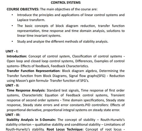 Control Systems Notes Pdf Notes