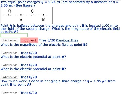 Solved Two Equal Point Charges Q524μc Are Separated By A