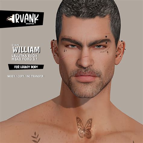 Second Life Marketplace Irvank William Shape Lelutka Head Evo X Ford