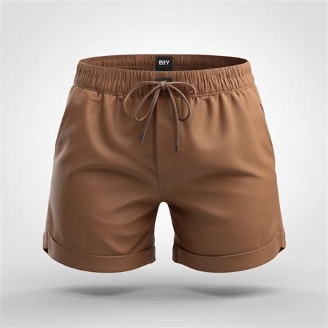 Brown Shorts Psd On A White Background Premium Ai Generated Psd