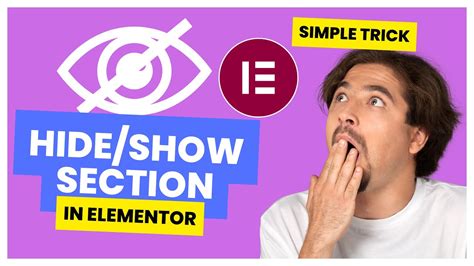 How To Hide And Show Section In Elementor Wordpress Elementor Display