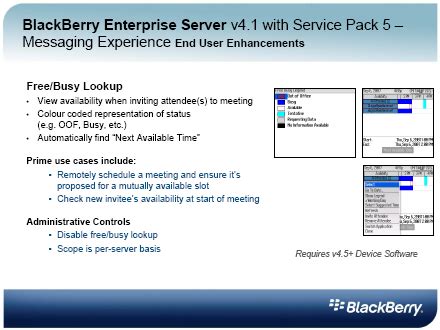 BlackBerry Enterprise Server SP Overview