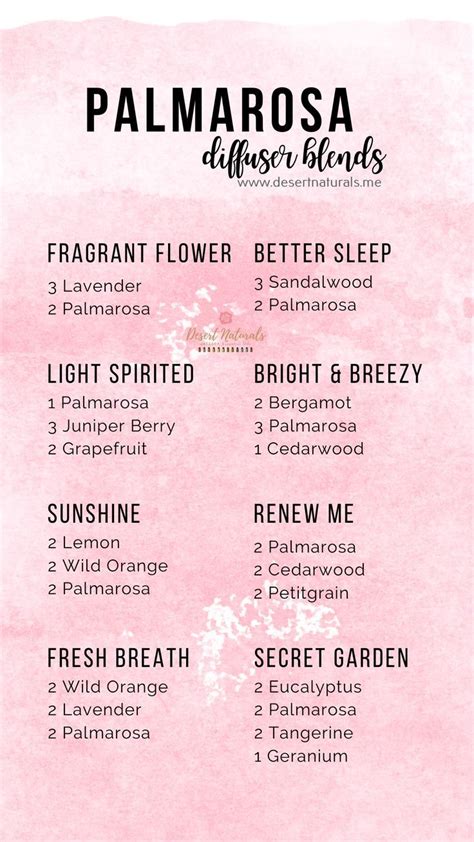 Palmarosa Diffuser Blends Doterra Dawn Goehring Desert Naturals Artofit