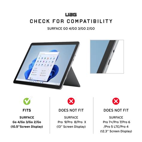 Rugged Slim Lightweight Microsoft Surface Go 2 Case By Uag