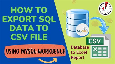 How To Export To Sql Data To Csv Excel File Using Mysql Workbench In