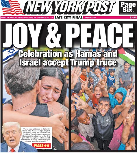 New York Post Todays Front Page 10102025