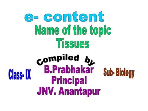 Tissues Class 9th Pptx