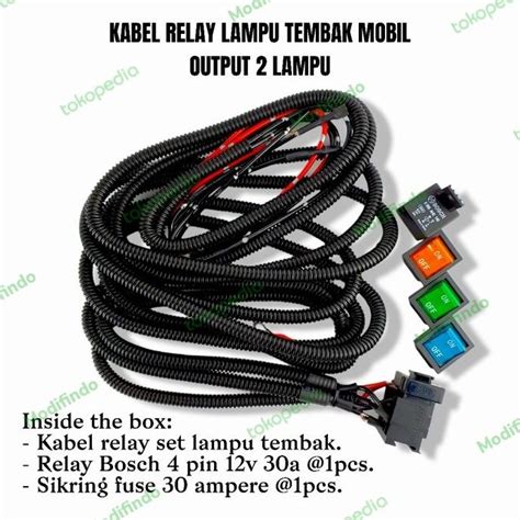 Jual Kabel Relay Lampu Tembak Mobil Lampu Sorot Baja Laser Relay Bosch Shopee Indonesia