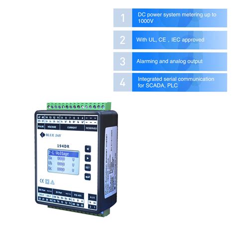 Telecom LCD WiFi RS Modbus DIN Rail Kwh Meter Wireless Solar DC Energy Meter DC Energy