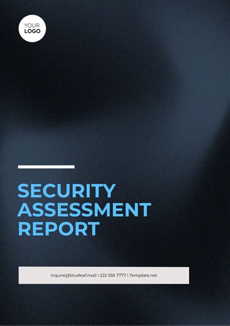 Free Security Assessment Report Template To Edit Online