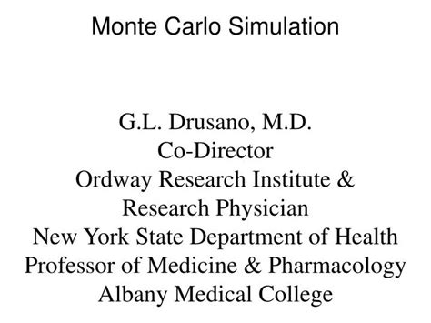Ppt Monte Carlo Simulation Powerpoint Presentation Free Download Id3990932