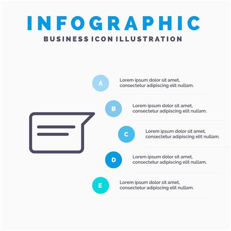 Chat Basic Chatting Ui Line Icon With 5 Steps Presentation Infographics