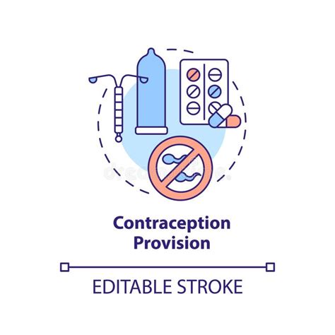 Icono De Concepto De Provisión De Anticonceptivos Ilustración Del