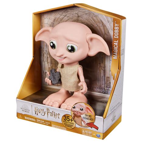 Wizarding World Harry Potter Interactive Magical Dobby Elf Doll With Sock Over 30 Sounds And