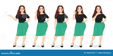 Young Big Woman Stock Vector Illustration Of Obesity 182075767