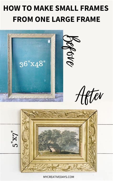 How To Make Small Frames From One Large Frame My Creative Days