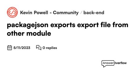 Packagejson Exports Export File From Other Module Kevin Powell
