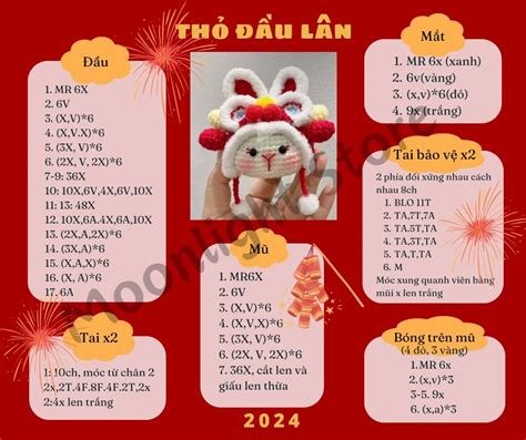 Chart Móc Len Thỏ đầu Lân