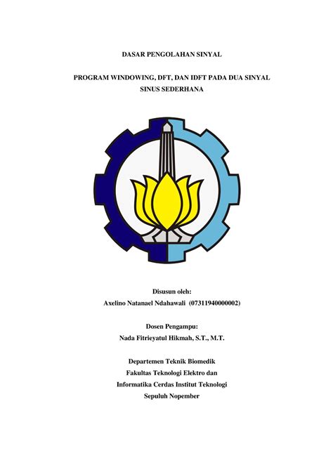 Fundamentals Of Signal Processing DFT Report DASAR PENGOLAHAN SINYAL